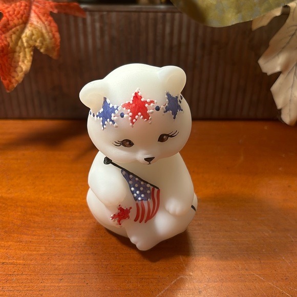 Fenton | Art | 202 Fenton Patriotic Bear Hand Painted By D Barbour ...